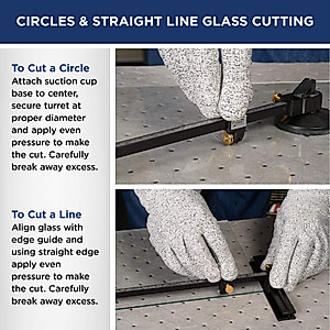 Fletcher-Terry CircleMate II Glass Cutter, Circle and Straight Line Cutting Tool
