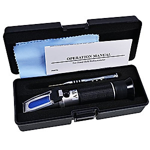 High Accuracy Refractometer Salt Concentration 0-28% Brine Salinity Refractometer with 0.2% Division Automatic Temperature Compensation (ATC) Refractometer