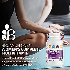Bronson ONE Daily Women’s Complete Multivitamin Multimineral Once-Daily Multi for Active Women, 180 Tablets