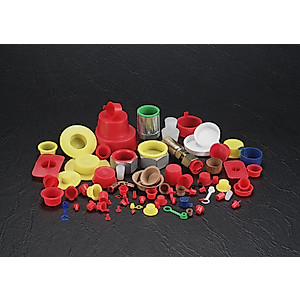 Caplugs T-230 T Series – Plastic Tapered Cap and Plug, 40 Pack, Red LD-PE, Cap OD 2.074" x Plug ID 2.312" Protective Closures, Dust and Moisture Seals, MIL Spec, SAE Fittings, Hydraulic (99394320)