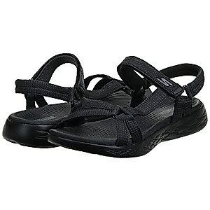 Skechers womens On-the-go 600 - Brilliancy Sport Sandal, Black, 10 US
