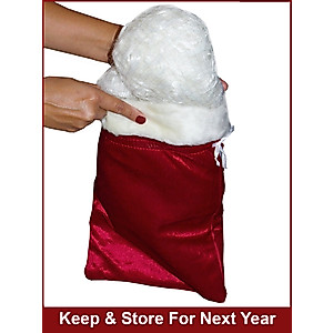 Costume Adventure Deluxe Santa Beard and Wig Set Santa Claus Beard and Wig Santa Clause Beard Set Deluxe Santa Clause Beard and Wig Set - One Size