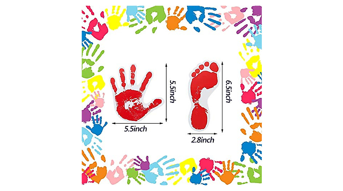 Colorful Hands and Feet Cutouts for Kids - 72 Pieces