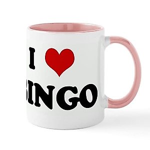 CafePress I Love BINGO Mug Ceramic Coffee Mug, Tea Cup 11 oz