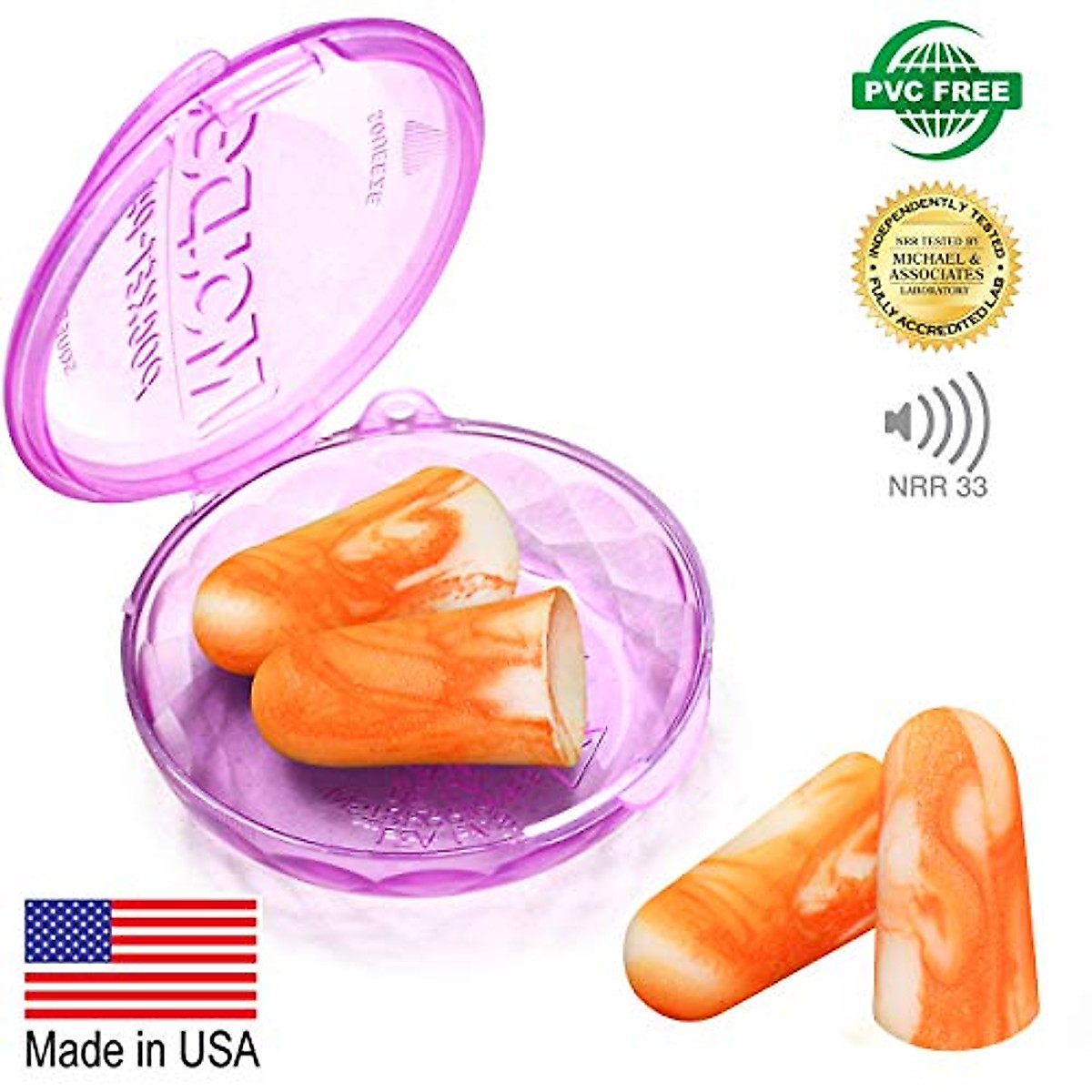 Moldex Soft Foam Ear Plugs 50 Pairs Softies® Earplugs -33dB Highest NRR Made in USA/Moldex Soft Foam Ear Plugs 50 Pairs Softies® Earplugs -33dB Highest NRR Made in USA
