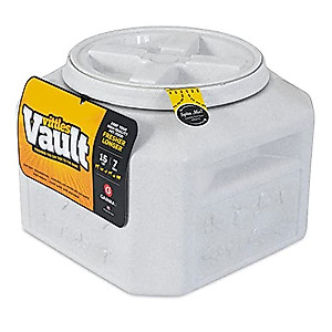 Gamma2 Vittles Vault Dog Food Storage Container with Airtight Lid, holds up to 10-15 Pounds of Dry Pet Food, Cat Kibble and Bird Feed, BPA Free, Made in USA