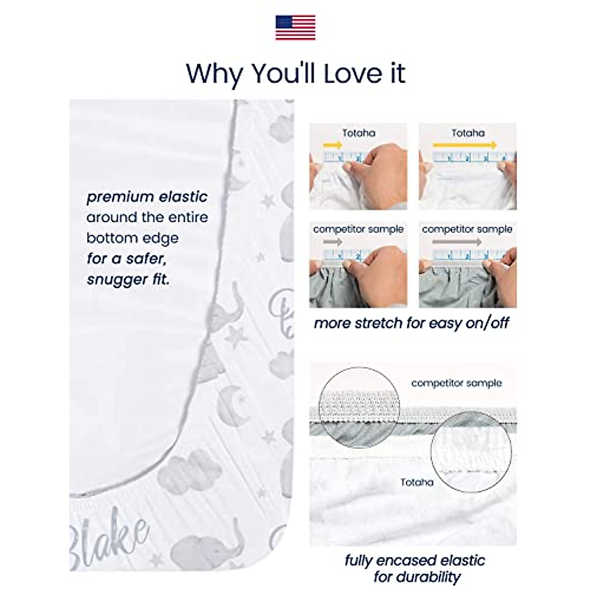 TotAha Premium Stretchy Crib Sheets (2-Pack)-Hypoallergenic, Silky Comfort, Buttery Soft, Calming Effect, All-Season Jersey-Knit Sheets, 28 X 52 X 9'' Extra Deep Pocket Police Car & Sloth