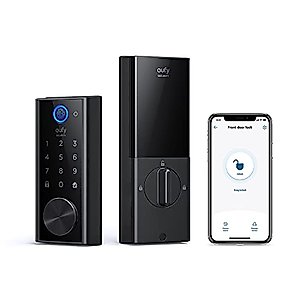 eufy Security S230 Smart Lock Touch & Wi-Fi, Fingerprint Scanner, Keyless Entry Door Lock, Smart Wi-Fi Lock, Bluetooth Electronic Deadbolt, Touchscreen Keypad, BHMA Certified, IP65 Weatherproofing