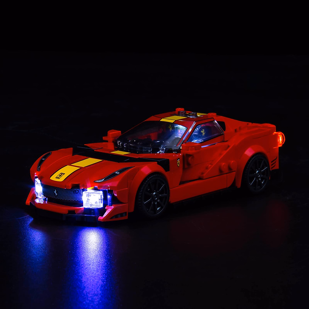 VONADO LED Light Kit Compatible with Lego Speed Champions Ferrari 812 Competizione 76914, DIY Lighting Set Compatible with Lego Ferrari 76914 Race Vehicle (NO Model)