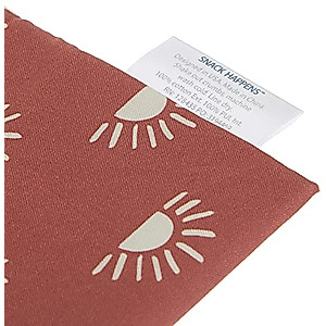 Itzy Ritzy Reusable Snack Bag – 7” x 7” BPA-Free Snack Bag is Food Safe, Washable & Ideal for Storing Snacks, Pacifiers, Electronics and Makeup in a Diaper Bag, Purse or Travel Bag, Terracotta Sunrise