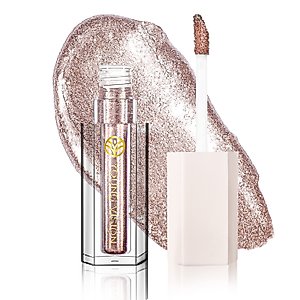 YOUNG VISION Liquid Glitter Eyeshadow, Metallic & Shimmer & Glow Shades,Quick-Drying, Waterproof, Non-sticky,0.17 Fl Oz