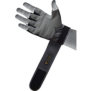 RDX Weight Lifting Gloves for Gym Workout, Long Wrist Support Strap with Padded Palm Protection, Great Grip for Powerlifting, Men Women Strength Training, Fitness Bodybuilding, Weightlifting Exercise