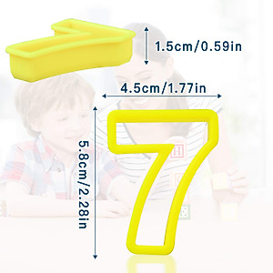 Worldity 41PCS Plastic Mini Cookie Cutter, Mini Alphabet and Number Cookie Cutters, Food Grade Safe Biscuit Cutter Shapes for Baking, Decorating Cake, Fruit and Holiday Cookie