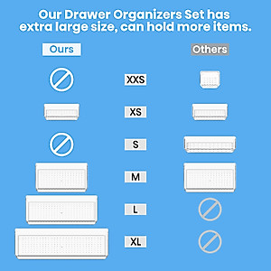 CERMENK 16 Pack Large Clear Drawer Organizer,Bathroom Drawer Organizer Trays,4 Size Plastic Kitchen Drawer Organizer and Storage,Acrylic Vanity Storage Bins for Kitchen Utensils,Office,Makeup