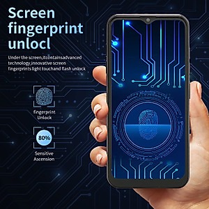 Black Cell Phone Unlocked Smartphone 5G 100-240V 6GB RAM 256GB ROM for Entertainment (US Plug)