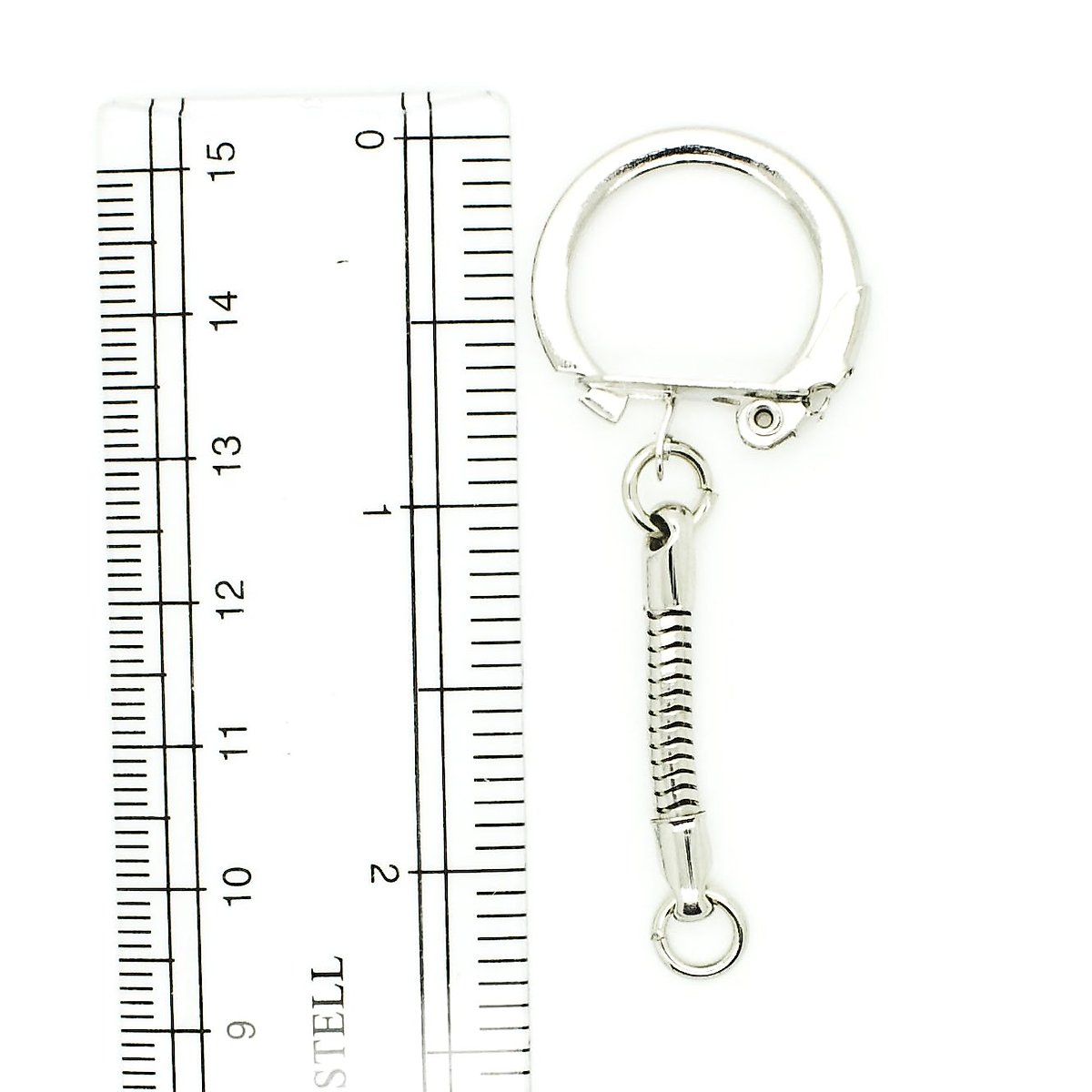 Key Chains Snake Chain with Snap End and Jump Ring for Craft Findings - Pack of 50