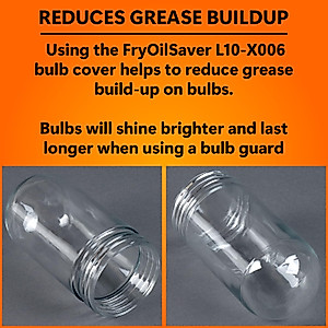 Light Bulb Cover, Sturdy Clear Glass Light Bulb Protector Cage for Outdoor Globe Light Bulb Fixtures Cover, Dining Light Bulb, Hood Bulbs, Home Light Bulb Covers by FryOilSaver Co. #31902 (Pack of 1)