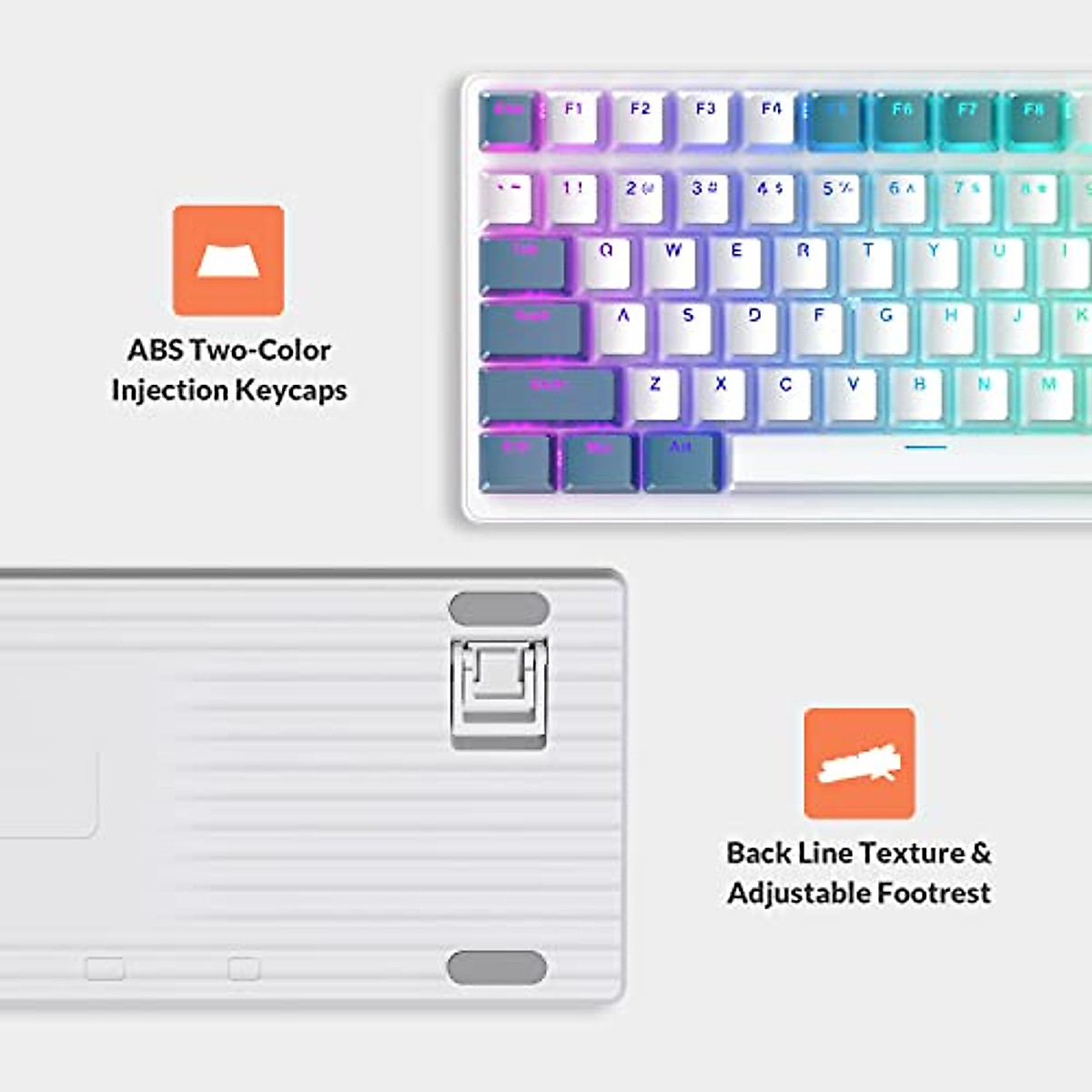 K3-95% Wired Gaming Keyboard and ultra-light honeycomb mouse with Coiled Usb C Cable，Clicky Blue Switch LIGHTSYNC RGB Chroma Backlit TKL 98 key 4 in 1 Gaming Bundle Retro Metal Panel for PC/Mac