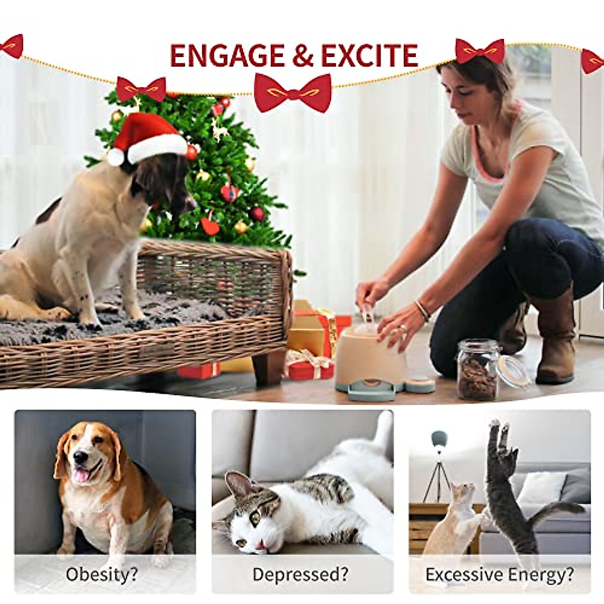 PETGEEK Automatic Dog Treat Dispenser, Dog Puzzle Memory Training Activity Toy- IQ Training Automatic Dog Cat Feeder Toy, Remote Dog Button Treat Dispenser for Dogs (Blue)