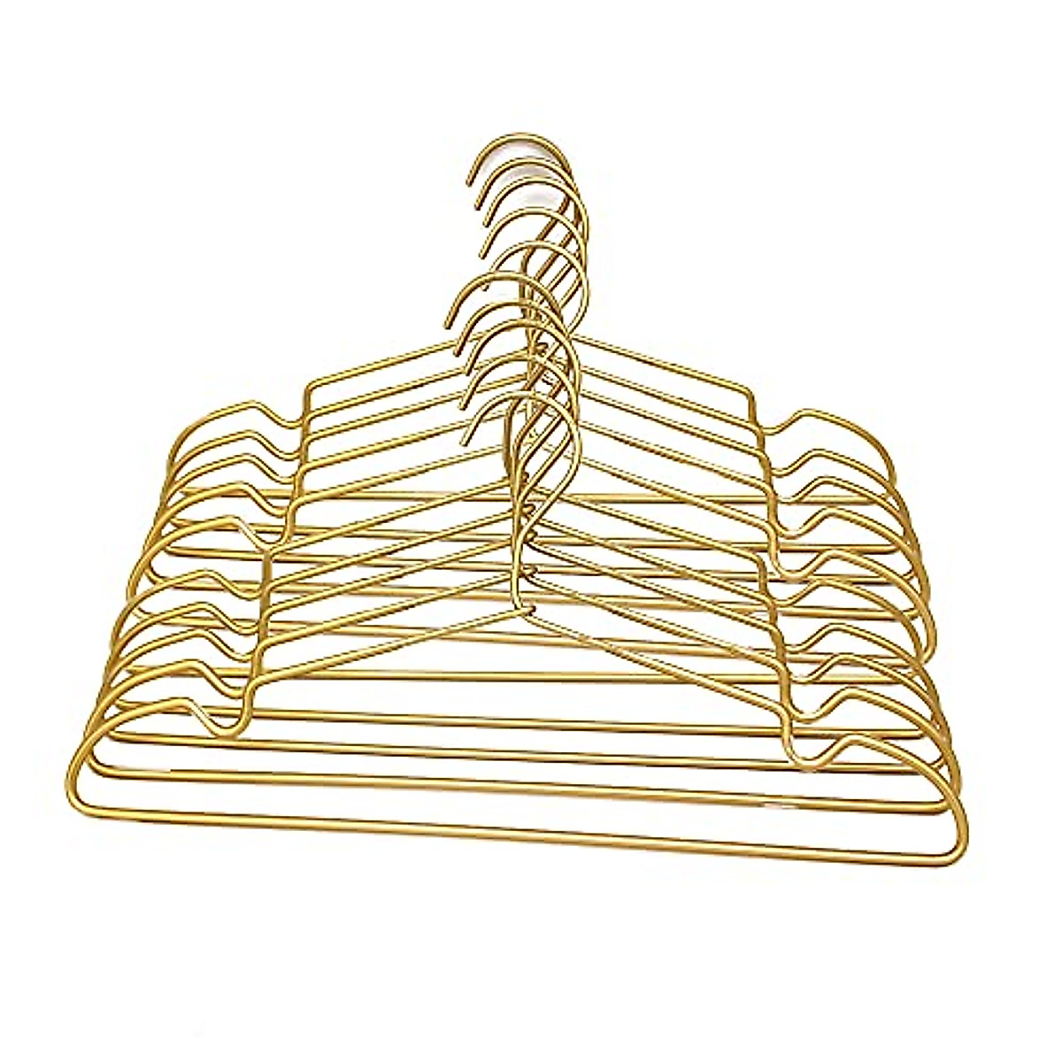 Koobay 16.5" Gold Metal Wire Coat Clothes Hangers, 30PCS, Standard Suit Hangers, Garment Closet Organizer Storage
