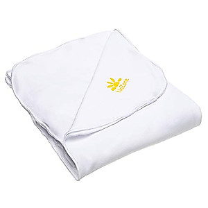 Nozone Baby Blanket, Sun Protective, Soft Rayon from Bamboo, UPF 50+ in White
