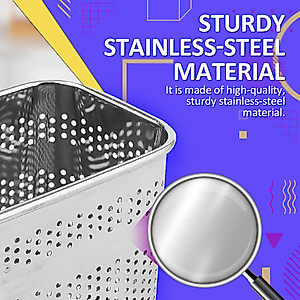 HOME&I Kitchen Utensil Holder-Thin Drying Rack Basket Organizer Utility Sturdy Stainless Steel 304 Flatware Silverware Cutlery Storage for Kitchen Dining (Medium-2 Compartments)