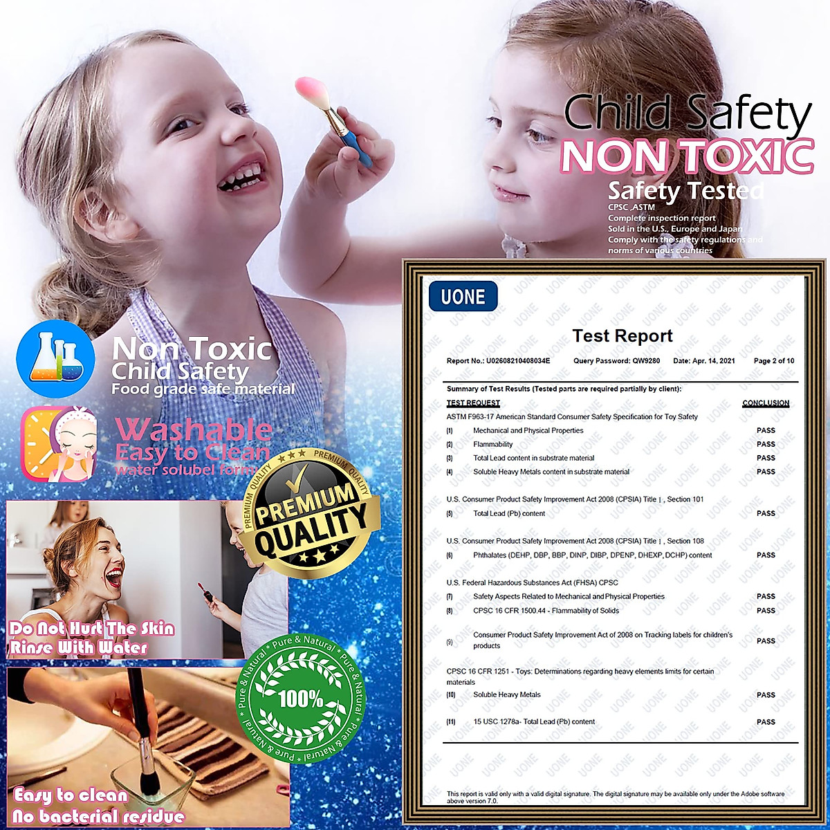 Kids Makeup Kit for Girl -Kids Makeup Kit Toys for Girls Make Up for Little Girls,Non Toxic Toddlers Pretend Cosmetic Kits,Child Play Makeup Set, Age 3-12 & Up Year Old Children Gift