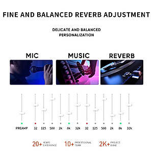 FULODE K-7 Professional KTV Pre-Effector Household ReverberatorKaraoke Anti-Howlino Audio Processr Al ioital Eulrzation Function Mixer Bluetooth optical,USB PC Connection Control,remote contro