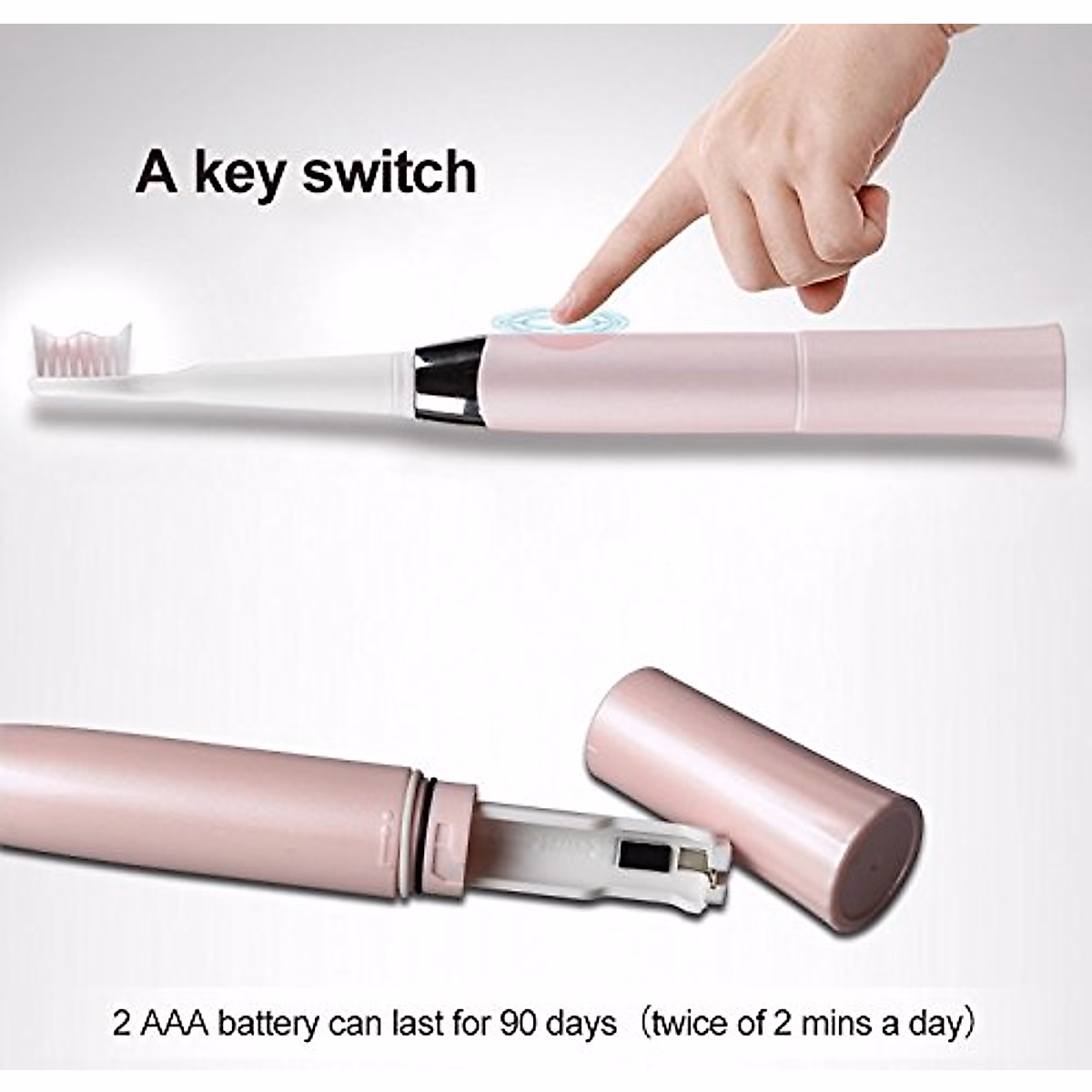 SONICETY Electric Toothbrush HI-503 (Value Pack Includes 3 Brushheads) (Pink)