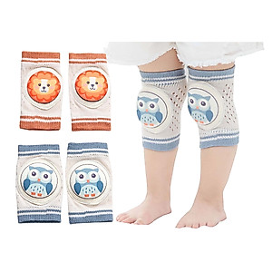 Sheliky Baby Knee Pads for Crawling Toddlers Crawling Knee Protectors Crawling Anti-Slip Knee Safety Protective Cover 2 Pack One Size