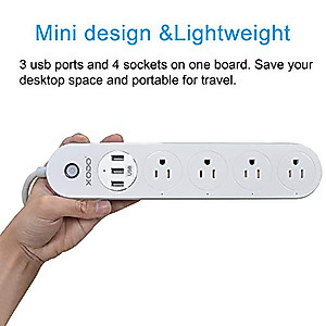 XODO WP4 Smart Power Strip - WiFi Surge Protector with 3 USB Ports and 4 Outlets - App Controlled Appliance - Time Schedule - No Hub Required - Compatible with Alexa and Google Home Assistant