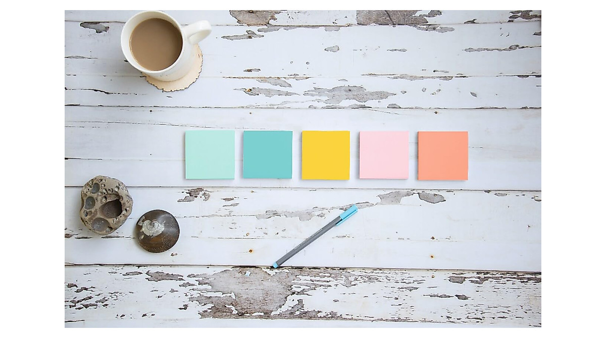 Post-it Beachside: 4x6 Sticky Notes, 5 Premium Pads