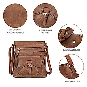 OUKUPA Crossbody Bag For Women Shoulder Handbag Messenger Bag Satchel Long Over Strap Tassel Zip Multiple Pockets Lightweight