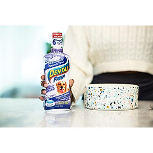 Dental Fresh Advanced Plaque and Tartar Water Additive, 8oz – Dog Teeth Cleaning Formula to Freshen Breath and Improve Overall Oral Health