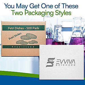 Evviva Sciences Petri Dish 500 Pack – 500 Petri Dishes – 100 X 15mm – Premium Performance – 3 Vents to Reduce Condensation – for Lab Research, Education, & More - W/5 Evviva Transfer Pipettes