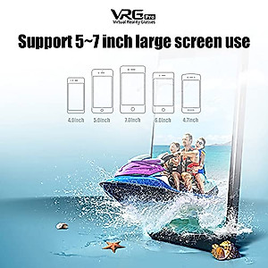 VR Headset with Controller Adjustable 3D VR Glasses Virtual Reality Headset HD Blu-ray Eye Protected Support 5~7 Inch for Phone/Android