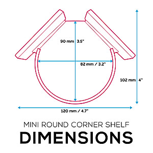 Mini Circular Corner Shelf Mount for Security Cameras, Baby Monitors, Speakers, Plants & More, Universal Holder, Strong Adheasive, No Mess, Screwless by Brainwavz (White)