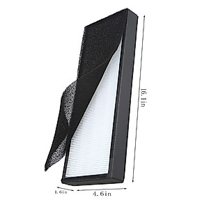 FedFilter FLT4825 HEPA Replacement Filter B Compatible with GermGuardian AC4300BPTCA AC4300WPT AC4900CA AC4825 AC4825W AC4825DLX AC4850PT CDAP4500BCA CDAP4500WCA AP2200CA BXAP148,1 Count (Pack of 1)