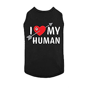 Apparelyn Cute Heart My Dog & Human - Matching Pet and Owner Shirt Set