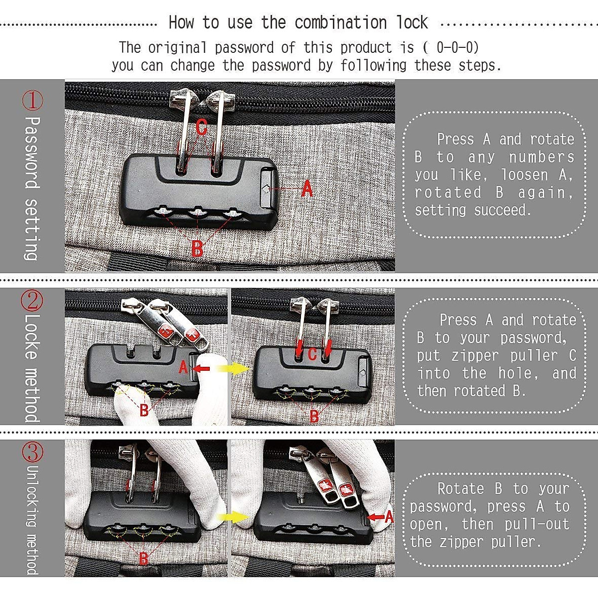 Gudui College Laptop Backpack School Student Bookbag USB Basketball Backpack With Lock