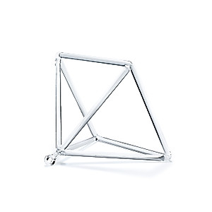 Joysense Clear Quartz Crystal Singing Pyramid 8 inch With Crystal Singing Bowl Striker and Carrying Case