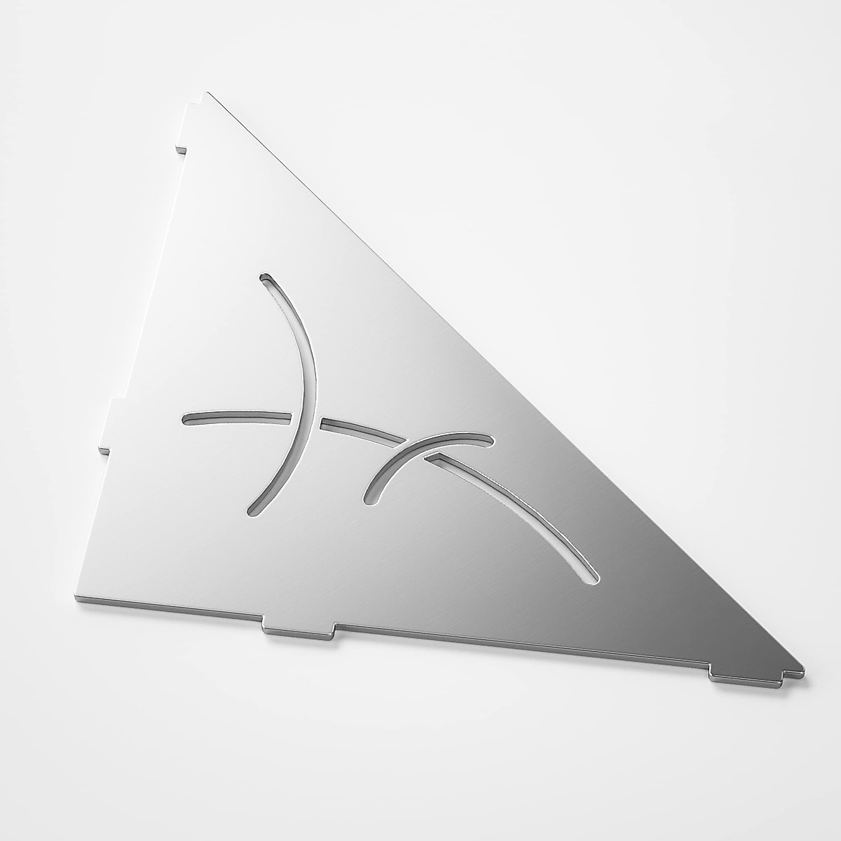 Bernkot Corner Shower Shelf 10" Brushed 304 Stainless Steel Recessed Triangular Corner Shelf Bathroom for Tiled Wall, No Drilling Needed