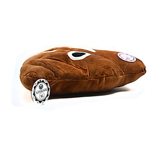YINGGG 32cm Poop Plush Pillow Round Triangle Emotion Cushion Cute Decorative Stuffed Toy Brown Present for Kids and Friends
