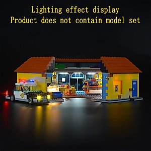 GEAMENT LED Light Kit Compatible with The Kwik-E-Mart - Lighting Set for The Simpsons 71016 Building Model (Model Set Not Included)