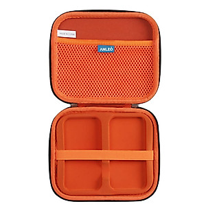 Anleo Hard Travel Case for SanDisk 500GB 1TB 2TB 4TB Extreme PRO Portable SSD (Black+Orange, Case for 2 Hard Drives)