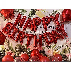Sweet 26th Birthday Decorations Party Supplies,Red Number 26 Balloons,26th Foil Mylar Balloons Latex Balloon Decoration,Great 26th Birthday Gifts for Girls,Women,Men,Photo Props