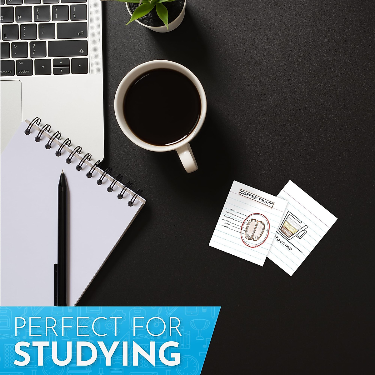 Home Advantage Ruled White Index Cards, File Lined Note Cards (2.5-x-3-inch)