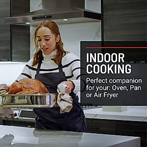 MEATER Block 4-Probe Upgraded Smart Premium Meat Thermometer with 165ft Long Range Bluetooth and WiFi for The Oven Grill Kitchen BBQ Smoker Rotisserie Bundled with HogoR BBQ Grill Black Glove