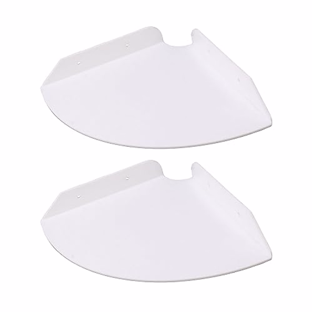 Corner Shelves, Fashion High Strength Wall Mount Floating Corner Shelves Easy Installation 2pcs Large Space for Shower Room (White)