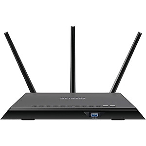 Netgear R7000-100NAR Dual-Band (2.4 GHz / 5 GHz) Gigabit Ethernet Black Wireless Router (Renewed)